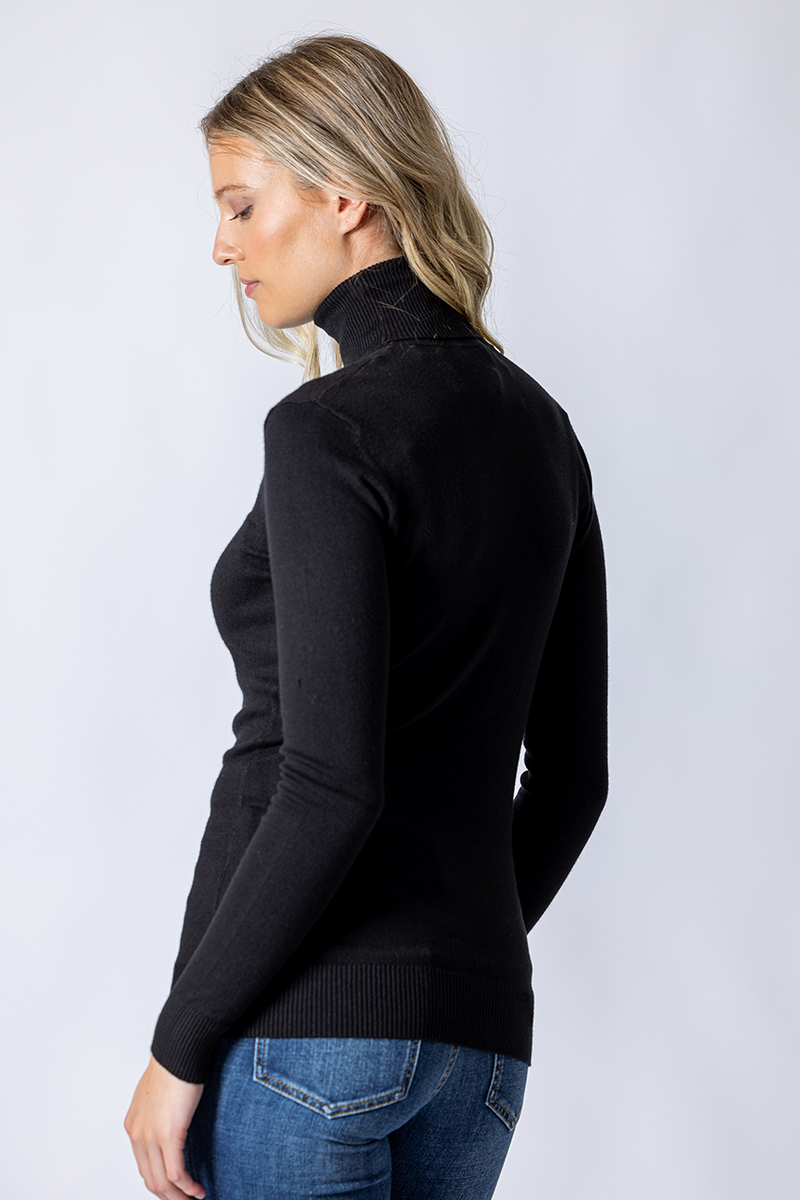 Le chandail col roulé perles et strass | Boutique le Pentagone