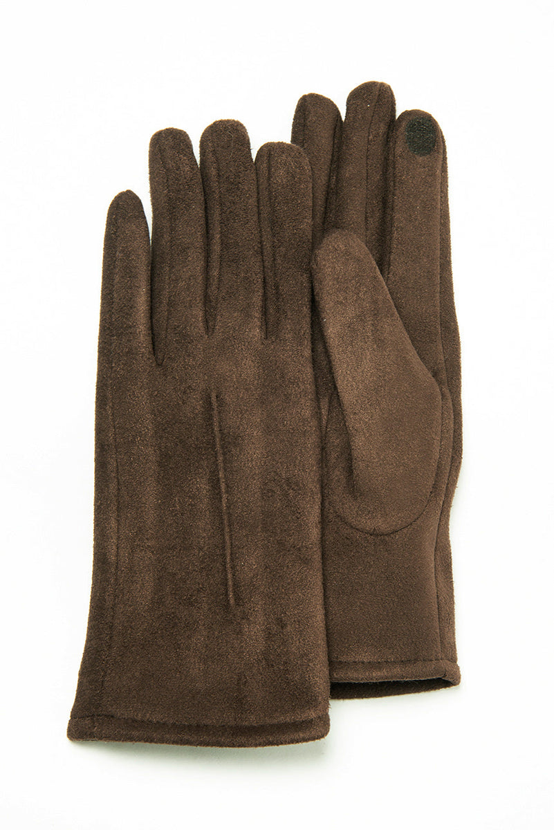 Gants effet suède pour écran tactile | Gants femme | Gants bruns ...